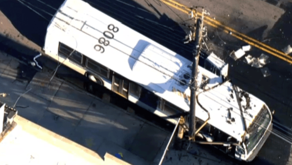 NYC Bus Hijacked at Gunpoint, Then Crashes Into A Utility Pole ...